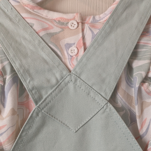 Little Lass | Matching Sets | Nwt Light Teal Overalls With Unicorn ...
